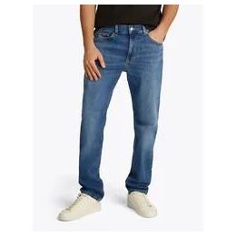 Tommy Hilfiger Straight-Jeans TOMMY JEANS "Ryan Regular Slim Straight", Herren, Gr. 31, L&auml;nge 34, blau (medium denim), Denim/Jeans, Obermaterial: 99% Baumwolle, 1% Elasthan, straight fit, Jeans Straight-Jeans