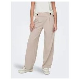 Jacqueline de Yong Jerseyhose JDY "JDYGEGGO NEW LONG PANT JRS NOOS", Damen, Gr. S (36), L&auml;nge 30, grau (chateau gray detail:schwarz buttons), Jersey, Obermaterial: 95% Polyester, 5% Elasthan, unifarben, relaxed fit lang, Hosen Jerseyhose, Materialmix