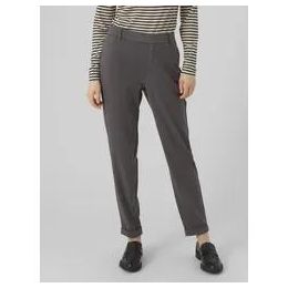 V&eacute;ro Moda Anzughose VERO MODA "VMMAYA MR LOOSE SOLID PANT NOOS", Damen, Gr. XS (34), L&auml;nge 34, grau (grau pinstripe), Web, Obermaterial: 62% Polyester, 33% Viskose, 5% Elasthan, unifarben, regular fit kn&ouml;chellang, Hosen Anzughose, kn&ouml;chelfreie Form mit Saumaufschlag