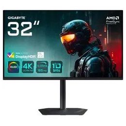 Gigabyte Gaming-Monitor "MO32U", Energieeffizienz: G (A-G), schwarz, Monitore, dreh-, neig-,schwenk-, h&ouml;henverstellbar, Lautsprecher