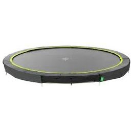 Bodentrampolin EXIT "Silhouette", schwarz (schwarz, schwarz), Trampoline, Kinder, &Oslash; 427cm
