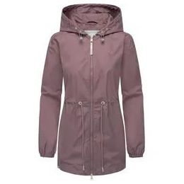 Outdoorjacke Ragwear "Monadissimo B", Damen, Gr. S (36), lila (mauve), Obermaterial: 65% Polyester, 35% Baumwolle. Innenfutter: 100% Polyester, Basic, figurumspielend Po-bedeckend, hoch geschlossener Ausschnitt, &Auml;rmel ohne &Auml;rmelschlitz elastischer Bund, Jacken Outdoorjacke, Leichte Kapuzenjacke mit Taillenzugband
