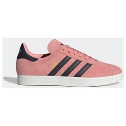 Sneaker Adidas ORIGINALS "GAZELLE", Herren, Gr. 40, wei&szlig; (glow pink, aurora schwarz, core wei&szlig;), Leder, Synthetik, Schuhe Sneaker