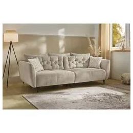 Jockenh&ouml;fer Big-Sofa JOCKENH&Ouml;FER GRUPPE "Spa, B: 251 cm", beige (beige, grau), B:251cm T:110cm, Korpus: 100% Polyester;Kissen: 45% Polyacryl, 24% Leinen, 19% Polyester, 12% Leinen, Sofas, Big-Sofa, im Retrolook mit 7 Kissen, Topseller