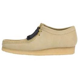 Schn&uuml;rschuh Clarks "Wallabee Maple", Herren, Gr. 43, beige, Leder, Schuhe Schn&uuml;rschuh, mit unnachahmlicher Kreppsohle