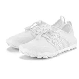 Aquaschuh Venice Beach "Badelatsche, Badeschuhe, Badeschlappe, Wasserschuh, leichter Slipper", Damen, Gr. 40, wei&szlig;, Obermaterial: 100% Textilmaterial. Decksohle: 100% Textilmaterial. Futter: 100% Textilmaterial. Laufsohle: 100% Synthetik, unifarben, Schuhe, mit elastischen B&auml;ndern, schnelltrocknend, ultraleicht VEGAN
