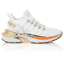 Sneaker Plein Sport "Chrome Surfer", Damen, Gr. 46, Normalschaft, orange (0186, wei&szlig;, orangefluo), Schuhe Sneaker