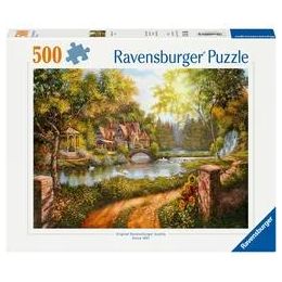 Puzzle Ravensburger "Cottage am Flu&szlig;", bunt, Puzzles, KinderB:49cm H:36cm, Pappe, Made in Germany, B:49cm H:36cm