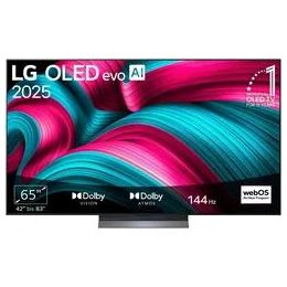 LG OLED-Fernseher "OLED65C5ELB", Energieeffizienz: F (A-G), grau (grau, schwarz), 65, Fernseher, Topseller