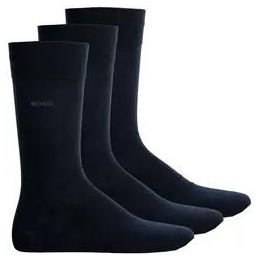 Kurzsocken BOSS "Socken 3er Pack", Herren, Gr. 39-42, blau (dunkelblau), Obermaterial: 75% Baumwolle CO. 23% Polyamid PA. 2% Elasthan EL., Socken