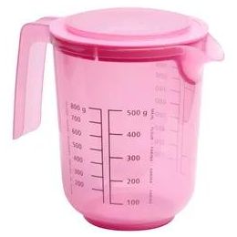 R&uuml;hrsch&uuml;ssel APS "- R&uuml;hrbecher mit Deckel, inklusive Spritzschutz", pink, H:16cm &Oslash;:12,5cm, Kunststoff, Sch&uuml;sseln, R&uuml;hrsch&uuml;ssel, &Oslash; 12,5 cm, H&ouml;he 16 cm, 1 Liter, aus Polypropylen