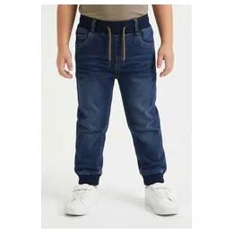 Loose-fit-Jeans name it "NMMBEN BAGGY ROUND JEANS 1132-TO NOOS", Jungen, Gr. 104, N-Gr, blau (dunkelblau denim), Denim/Jeans, Obermaterial: 57% Lyocell, 31% Polyester, 10% Viskose, 2% Elasthan, unifarben, relaxed fit, Jeans