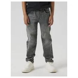 Slim-fit-Jeans name it "NKMRYAN SLIM SWE JEANS 5225-TH NOOS", Jungen, Gr. 98, N-Gr, blau (medium grau denim), Denim/Jeans, Obermaterial: 70% Baumwolle, 27% Polyester, 3% Elasthan, leichte Abriebeffekte, slim fit lang, Jeans Slim-fit-Jeans