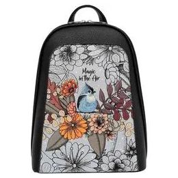 Tagesrucksack DOGO "Tidy Bag Rucksack Magic In The Air Damen Backpack", schwarz, Lederimitat, Rucks&auml;cke