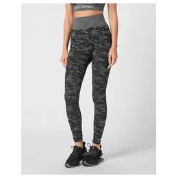 Leggings Plein Sport "Camouflage", Damen, Gr. S, US-Gr&ouml;&szlig;en, schwarz (02, schwarz), Obermaterial: 74% Polyamid, 18% Polyester, 8% Elasthan, Hosen Leggings