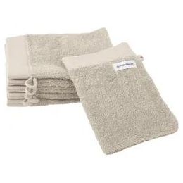 Waschhandschuh Tom Tailor HOME "Waschhandschuh COLOR BATH", beige (sunny sand), B:16cm L:21cm, Frottier, Frottier, Handt&uuml;cher