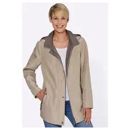 Funktionsjacke Classic Basics, Damen, Gr. 56, beige (beige, dunkeltaupe), 100% Polyester, gemustert, mehrfarbig, figurumspielend, Jacken Funktionsjacke
