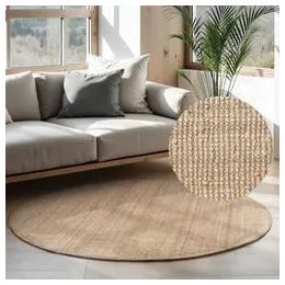 Teppich Hanse Home "Jaipur Juteteppich, als L&auml;ufer und in Rund", beige (naturgold), H:10mm &Oslash;:160cm, Jute, Teppiche, Teppich, 100% Naturfaser, Wohnzimmer, Esszimmer, Schlafzimmer, GRS