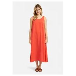 Smith & Soul Sommerkleid SMITH & SOUL, Damen, Gr. M, US-Gr&ouml;&szlig;en, rot (chili), Web, Material: 100% Lyocell, unifarben, regular fit Midi, Rundhals, normaler Saum, Kleider Sommerkleid, mit Seitenschlitze