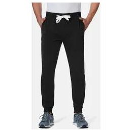 Sporthose HERO by John Medoox "Soft Sweat Sweathose", Herren, Gr. L, schwarz, Sweatware, 65% Baumwolle, 25% Polyester, 10% Viskose, gerade lang, Hosen Sporthose, Bequemer Oberschenkel Casual Sweat f&uuml;r Herren