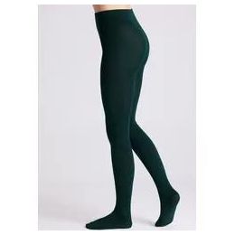 Thermostrumpfhose YSABEL MORA "TIGHTS BASIC COLLECTION", Damen, Gr. XL, gr&uuml;n (bottle gr&uuml;n), Obermaterial: 95% Polyester, 5% Elasthan, unifarben, Strumpfhosen, mit w&auml;rmender Innenseite f&uuml;r kalte Wintertage