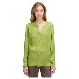 Satinbluse Betty Barclay "Damen langarm", Damen, Gr. 46, fresh moss, Obermaterial: 100% Polyester, l&auml;ssig geschnitten normal, V-Ausschnitt, Blusen