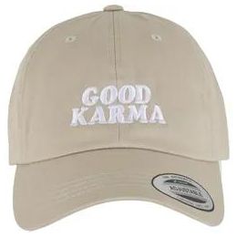 Snapback Cap MISS TEE "Miss Tee Good Karma Dad Cap", Herren, Gr. onesize, stone, 100% Baumwolle, Caps