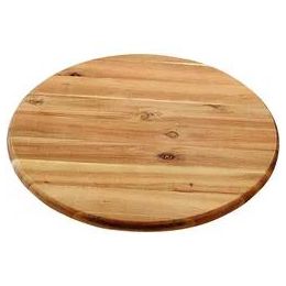 Servierplatte Kesper "Dreh- und Servierplatte", braun (holzfarben), H:4cm &Oslash;:40cm, Massivholz, Servierplatten, Servierplatte, drehbar