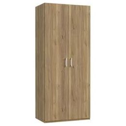 Kleiderschrank FORTE, eiche, B:88,9cm H:210,5cm T:54,2cm, Holzwerkstoff, Schr&auml;nke, Kleiderschrank, Dreht&uuml;renschrank, Stauraum, Zubeh&ouml;r optional bestellbar