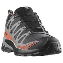 Trailrunningschuh Salomon "XA PRO 3D V9 GORE-TEX", Herren, Gr. 43, schwarz (turbulence, schwarz, burnt ochre), Synthetik, Textil, Schuhe, wasserdicht