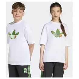 T-Shirt Adidas ORIGINALS "Adidas X MINECRAFT KIDS", Jungen, Gr. 164, wei&szlig;, Obermaterial: 100% Baumwolle, Rundhals, Shirts T-Shirt, lockere Passform, Rundhalsausschnitt, ohne Verschluss, f&uuml;r Kinder