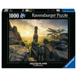 Puzzle Ravensburger "Deutschland Collection, Erleuchtung - Elbsandsteingebirge", bunt, Puzzles, KinderB:70cm H:50cm, Pappe, Made in Germany, B:70cm H:50cm