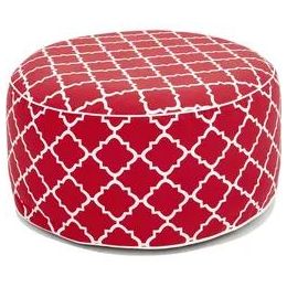 Hocker Jahnke "AIR SIT", rot (rot mosaic), B:80cm H:37cm T:80cm, Hocker, Hocker, aufblasbar, Indoor & Outdoor, 80 cm Durchmesser