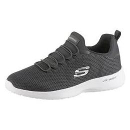 Slip-On Sneaker Skechers "DYNAMIGHT", Herren, Gr. 48,5, grau, Textil, Schuhe, Slipper, Sneaker mit Memory Foam