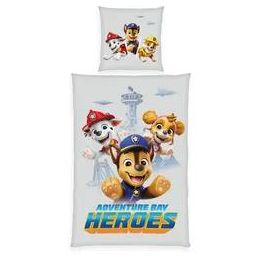 Herding Wendebettw&auml;sche PAW PATROL "Paw Patrol", bunt, B/L: 135cm x 200cm, 1 Stk., 1 Stk., Flanell, B/L: 80cm x 80cm, 2 Stk., Flanell, Obermaterial: 100% Baumwolle, Bettw&auml;sche, Wendebettw&auml;sche, mit den beliebten Hunde-Helden