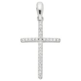 Adelia&acute;s Kreuzanh&auml;nger ADELIA ́S "Damen & Herren 925 Silber Kreuz Anh&auml;nger mit Zirkonia", silber, Schmuckanh&auml;nger, Damen, Silber 925 (Sterlingsilber), mit Zirkonia f&uuml;r Damen & Herren