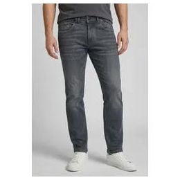Slim-fit-Jeans Camel Active, Herren, Gr. 36, L&auml;nge 34, lila (indigo), Denim/Jeans, Obermaterial: 85% Baumwolle, 13% Polyester, 2% Elasthan, leichte Abriebeffekte, slim fit kn&ouml;chellang, Jeans Slim-fit-Jeans, mit Leder-Badge