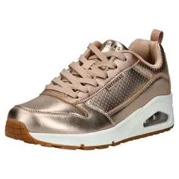 Sneaker Skechers "Skechers Sneaker Leder", Damen, Gr. 36, gold, Leder, Schuhe Sneaker
