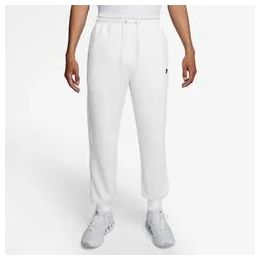 Sporthose Nike SPORTSWEAR "M NK CLUB BB JOGGER", Damen, Gr. M, N-Gr, wei&szlig; (wei&szlig;, wei&szlig;,), Obermaterial: 80% Baumwolle, 20% Polyester, Hosen Sporthose, aus angerautem Fleece, mit elastischem Bund und Kordelzug