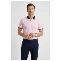 Poloshirt OLYMP "Casual", Herren, Gr. L, rosa (rose), Piqu&eacute;, Obermaterial: 100% Baumwolle, Shirts, farbliche Kontrast-Details