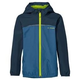 Regenjacke Vaude "KIDS TURACO JACKET III", M&auml;dchen, Gr. 122 (128), blau (ultramarine), Web, Obermaterial: 100% Polyester, regular fit normal, hoch geschlossener Ausschnitt, eingesetzt elastischer Bund, Jacken Regenjacke, f&uuml;r Kinder, atmungsaktiv, winddicht, wasserdicht