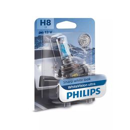 Philips Gl&uuml;hlampe, Fernscheinwerfer H8 WhiteVision ultra (1 Stk.) 12360wvub1 f&uuml;r Audi VAG BMW