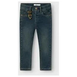 Slim-fit-Jeans name it "NMMTHEO DNMTHAYER 2689SWE KEY PANT NOOS", Jungen, Gr. 110, N-Gr, blau (vintage dunkelblau denim), Denim/Jeans, Obermaterial: 70% Baumwolle, 27% Polyester, 3% Elasthan, leichte Abriebeffekte, slim fit lang, Jeans Slim-fit-Jeans