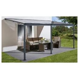 Terrassendach Konifera "Barcelona", grau (anthrazit), B:495cm T:300cm, Aluminium, Polycarbonat (PC), Terrassen&uuml;berdachungen, in verschiedenen Gr&ouml;&szlig;en, Topseller