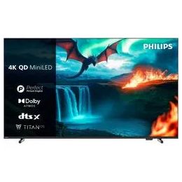 Philips QLED Mini LED-Fernseher "75MLED810/12", Energieeffizienz: F (A-G), schwarz, 75 &prime;&prime;, Fernseher