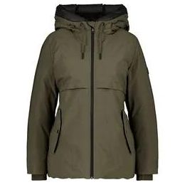 alife and kickin Winterjacke ALIFE & KICKIN "Damen CicelyAK A Winterjacke, gef&uuml;tterte Jacke", Damen, Gr. XS, gr&uuml;n (olive drab), 100% Polyester, Jacken Winterjacke, Kurze warme Damenwinterjacke mit gef&uuml;tterter Kapuze