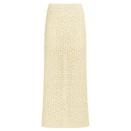 Midirock NORR "NORR skirt Crochet", Damen, Gr. 40, off, wei&szlig;, Obermaterial: 100% Baumwolle, R&ouml;cke