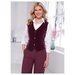 Kurzweste Classic Basics, Damen, Gr. 52, rot (burgund), 80% Polyester, 20% Polyamid, unifarben, Westen