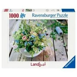 Puzzle Ravensburger "Sommerlicher Wiesenstrau&szlig; mit Himmelblauem S&uuml;dstern", bunt, Puzzles, KinderB:70cm H:50cm, Pappe, Motiv, Made in Germany, B:70cm H:50cm