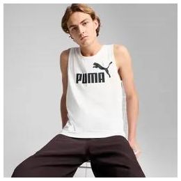 Tanktop Puma "ESS NO. 1 LOGO TANK", Herren, Gr. XL, wei&szlig; (Puma wei&szlig;), Jersey, Obermaterial: 100% Baumwolle, bedruckt, regular fit normal, Rundhals, Tops Tanktop, Regular Fit, &auml;rmellos, mit Rundhalsausschnitt, mit Gummiprint
